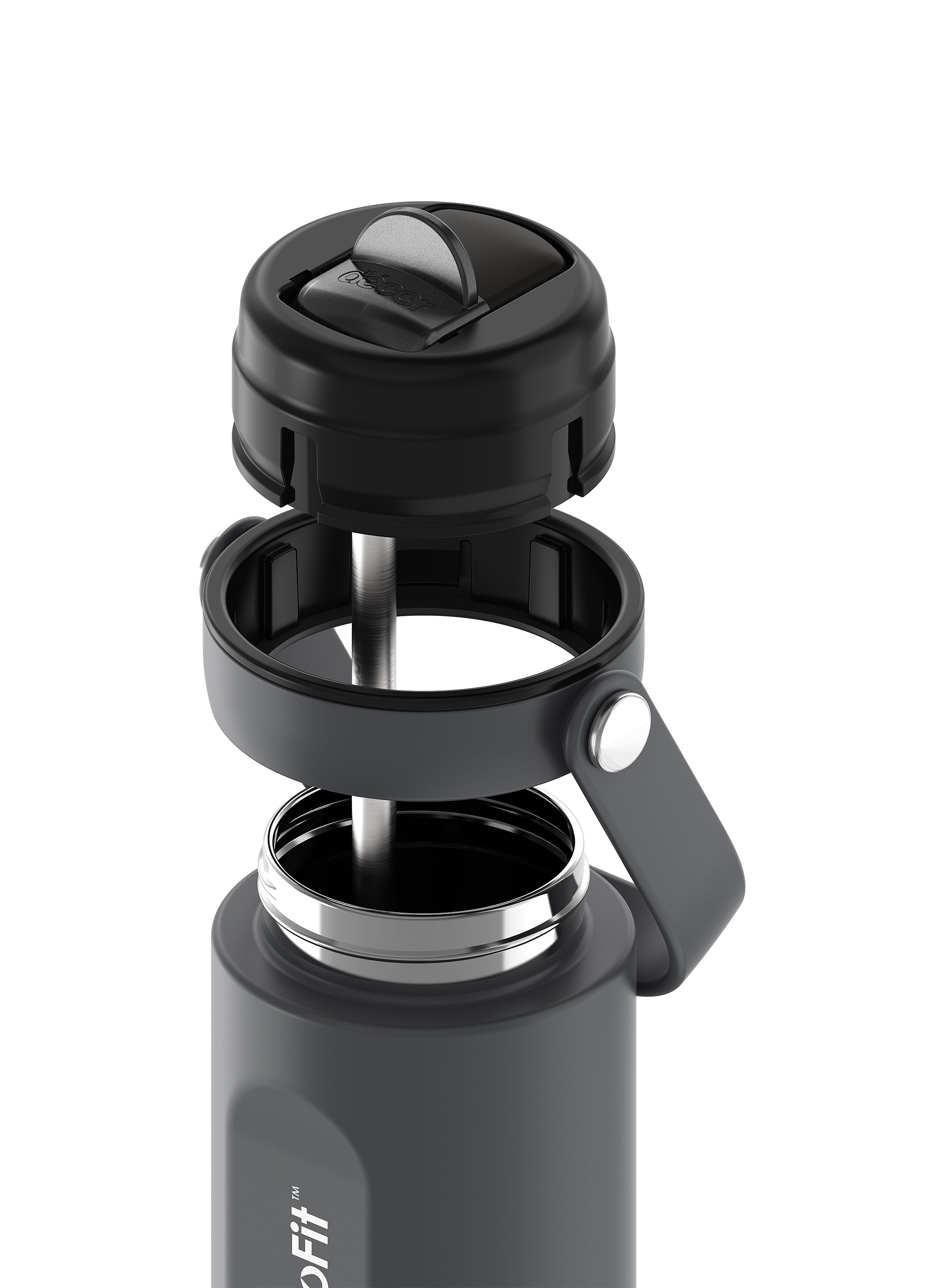 Soft Sip Stainless Steel Bottle with Rigid Handle and Stainless Steel ...