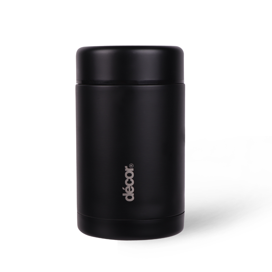 Insulated Double Wall Food Flask, Black, 520ml | Décor UK – Decor UK